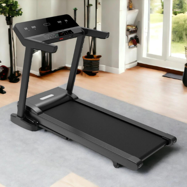 York Barbell HT9 Folding Treadmill with 153x52 Deck – Perfect Gym Flooring